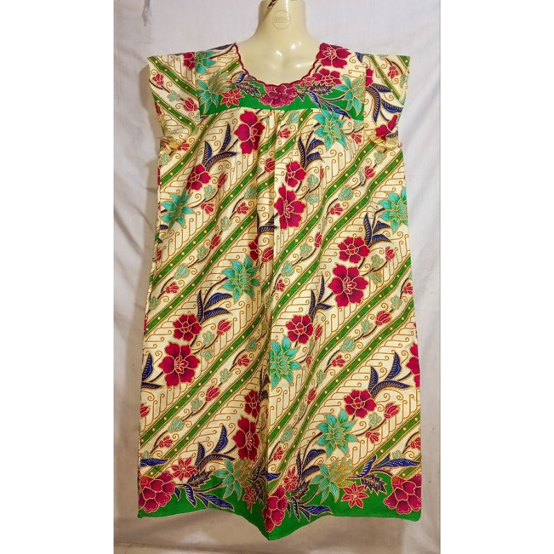 FLORAL Cotton Duster Embroidery Dress Pambahay Pantulog Summer Smocking ...