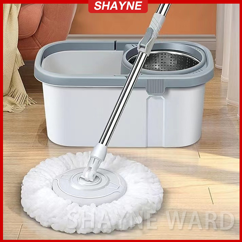 360 Rorating Mop With Squeezer Spin Mop with Stainless Steel Basket Tornado Mop Complete Set ...