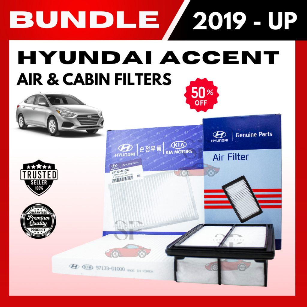 BUNDLE SALE! AIR & CABIN FILTERS for HYUNDAI ACCENT (2019 - UP) (28113 ...