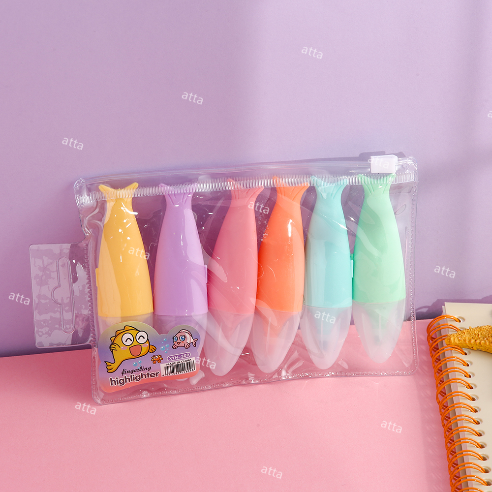 4Pcs Color Big Highlighter Pen Set and 6Pcs Mini Highlighter Pen Set ...