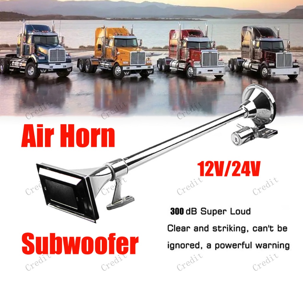 64cm 12V 24V Universal 300DB Truck Air Horn Subwoofer Horn Tubes Car ...