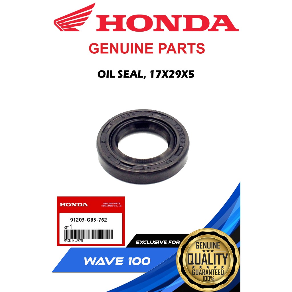 HONDA GENUINE OIL SEAL, 17X29X5 SPROCKET ENGINE FOR WAVE 100 ( 91203 ...