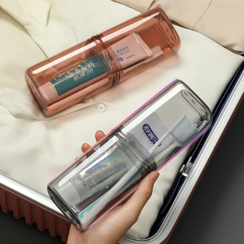 Travel Grooming Toothbrush Storage Box, Mouthwash Cup, Portable ...