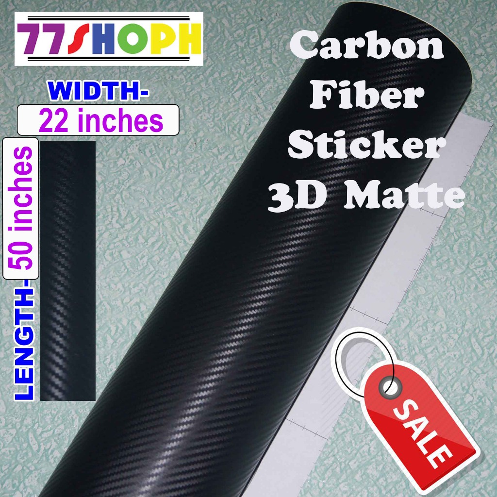 Carbon Fiber Sticker 3D Matte 22 inches x 50 inches | Shopee Philippines