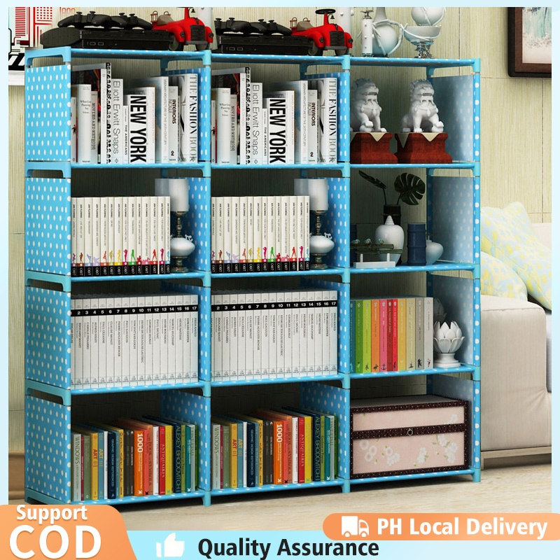 Okasumi 1/2/3 Row BookShelf Kid Toy Storage Rack School Simple ...