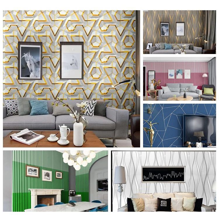 BHW Wallpaper Grid Bricks Abstract Design PVC Waterproof Self Adhesive ...
