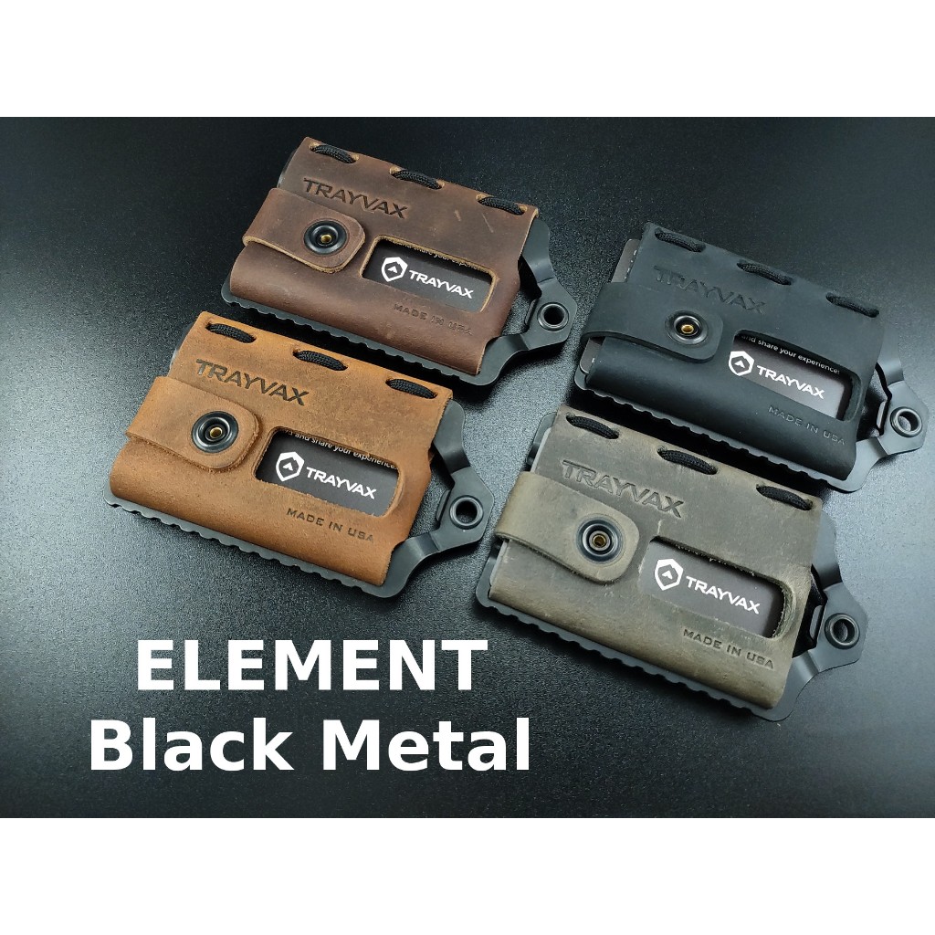 Trayvax Element BLACK METAL FRAME Rugged RFID Wallet (Made in USA) FAST ...