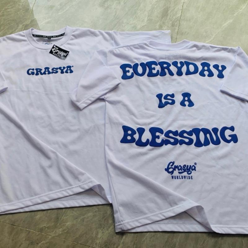 GRASYA WORLDWIDE EVERYDAY IS A BLESSING SHIRT (WHITE) | Shopee Philippines