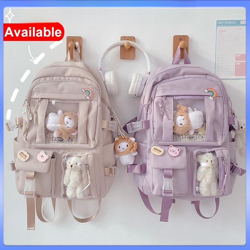 INKFINDS Large capacity Backpack High School Student Girls Backpack ...