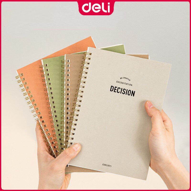 Deli Notebook B5 Spiral 60 Sheets Student Stationery Notebook School ...