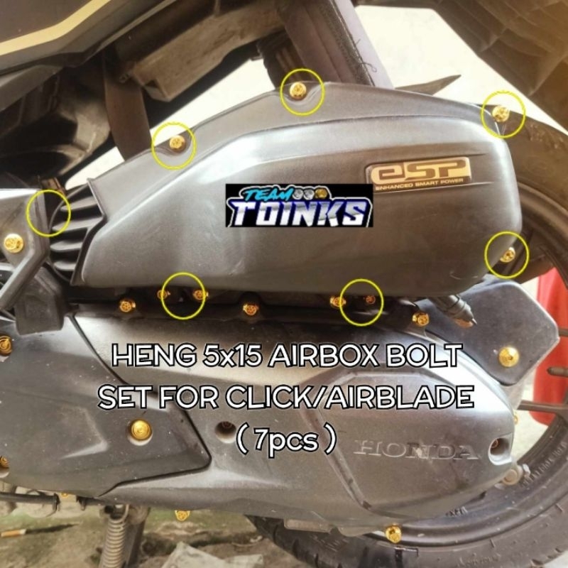 HENG AIRBOX BOLT SET FOR HONDA CLICK 125/150 VERSION 1to3 / AIRBLADE ...