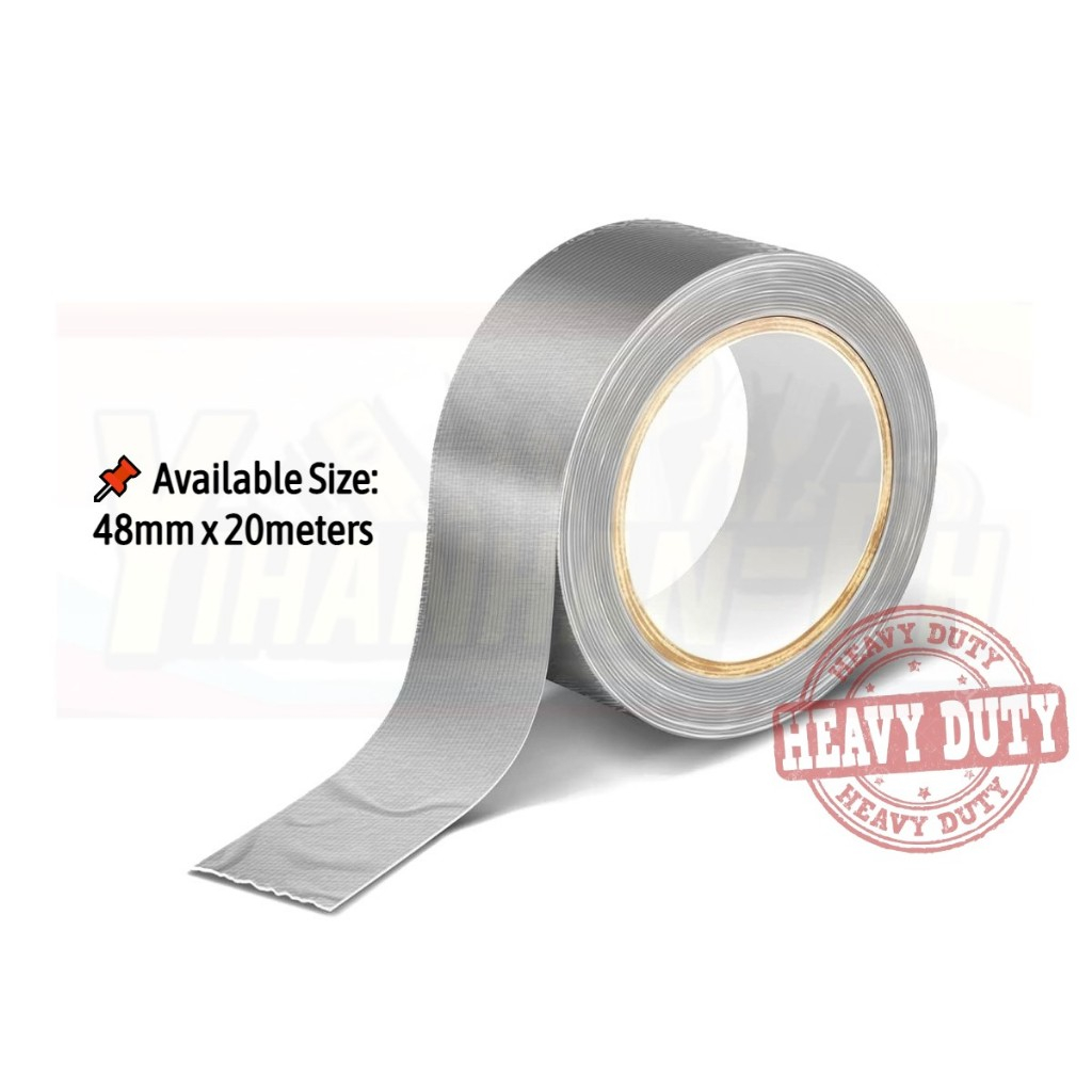 Duct Tape Heavy Duty Waterproof Silver 48mm x 20meters | Shopee Philippines