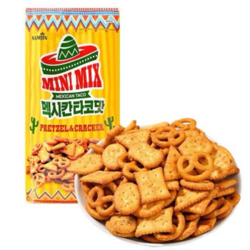 Samjin Mini Mix Pretzel & Cracker Mexican Taco 800g | Shopee Philippines