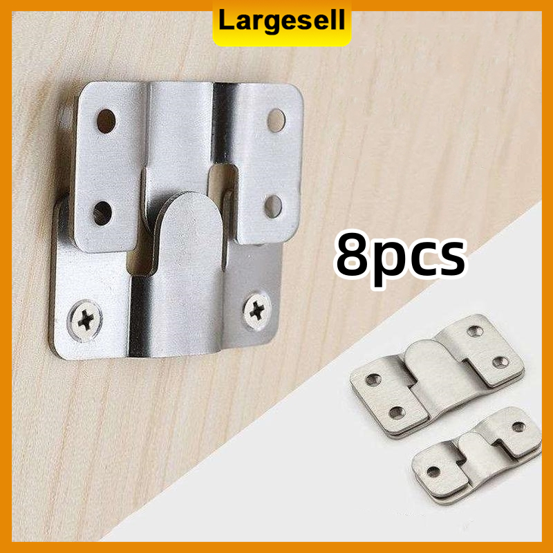 8PCS Stainless Steel Flush Mount Bracket Furniture Interlock Bracket ...