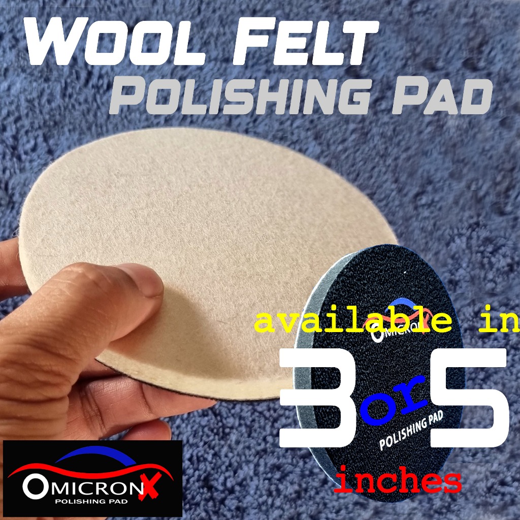 5 or 3 inches Wool Felt Polishing Pad Glass Polishing Pad | Shopee ...