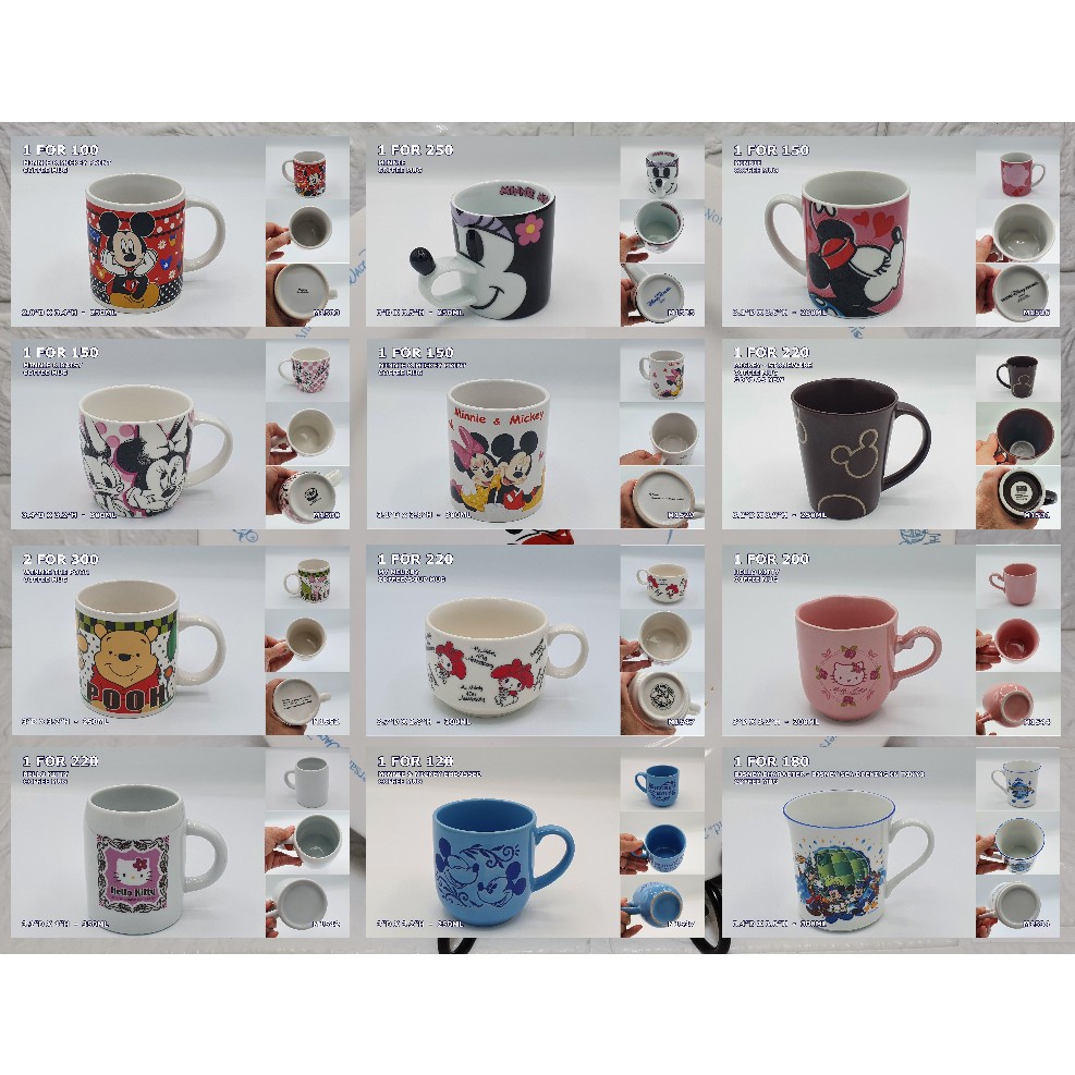 Assorted Disney Character Mugs, Coffee Cups, Soup Mugs, and Glasses ...