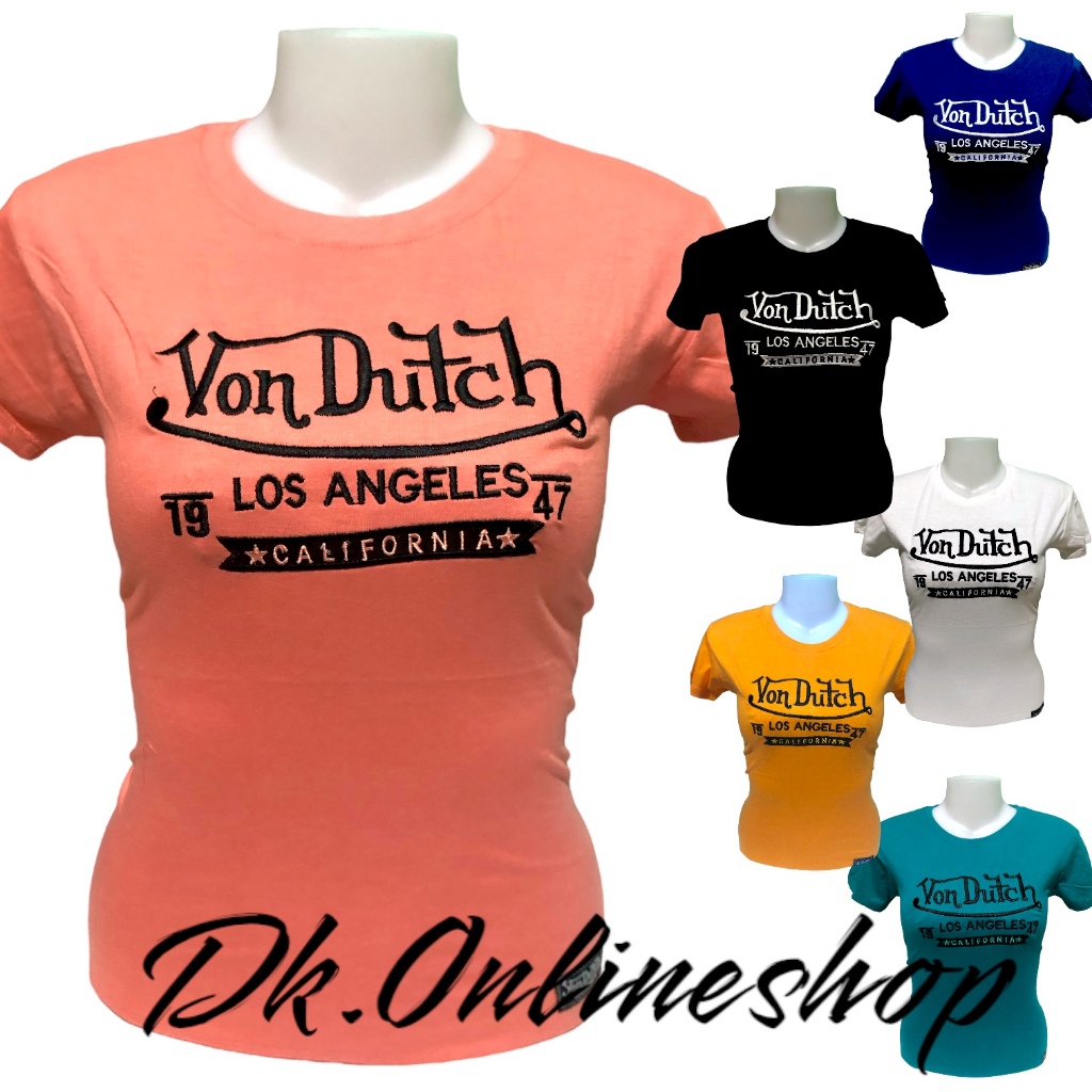 6B V.O.N. WOMEN EMBROID PREMIUM BRANDED OVERRUN T-SHIRT | Shopee ...