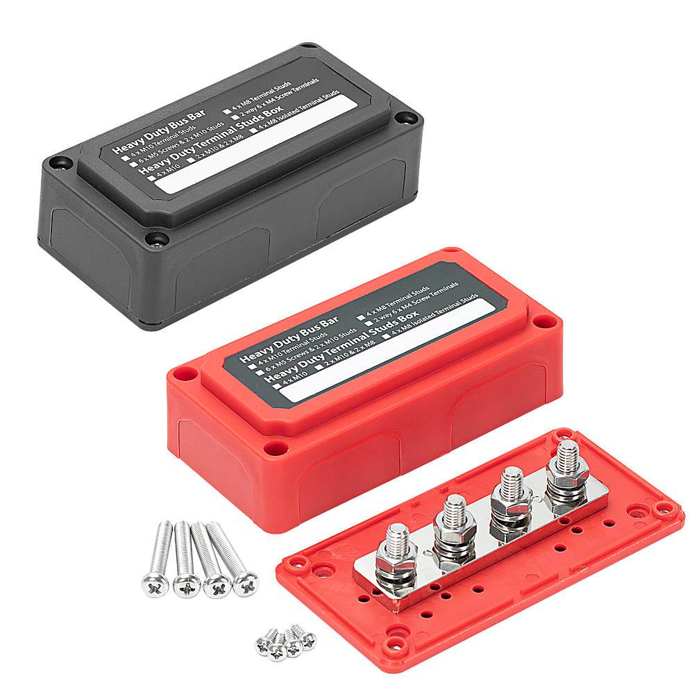 Battery Bus Bar Combiner 4 Way, 300A (Pair B/R) | Shopee Philippines