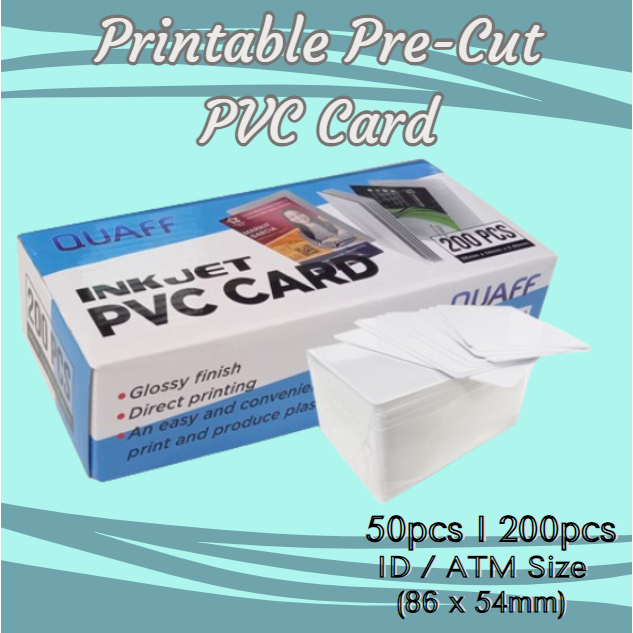 QUAFF Printable PVC Pre-Cut Cards for Direct ID Printing | Shopee ...