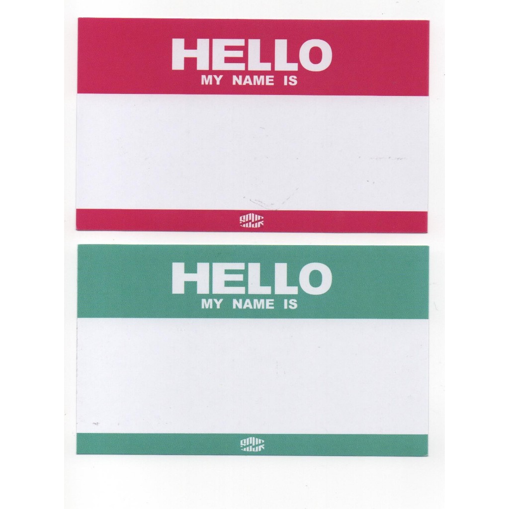Hello My Name Is Stickers 20pcs. Pack (10pcs MINT, 10pcs PINK) | Shopee ...