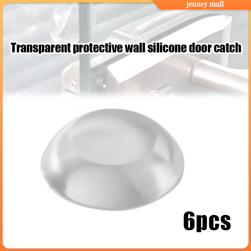 6Pcs Silicone Door Stopper Transparent Protector Wall Silicone Door ...