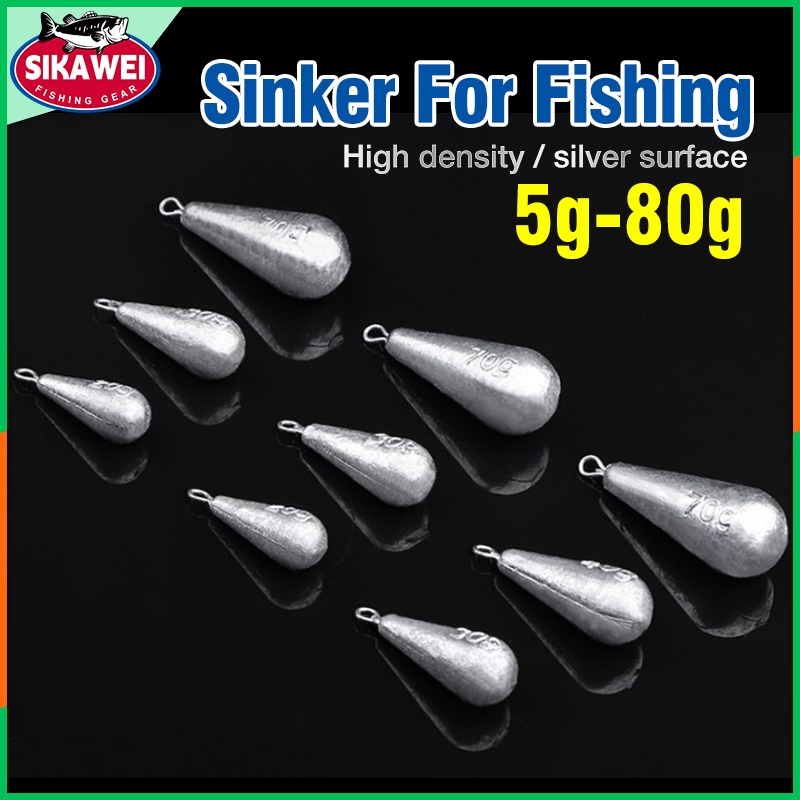 5G-80G Lead Sinker Copper Ring Sea Fishing Lead Sinker Tackle Sinker ...