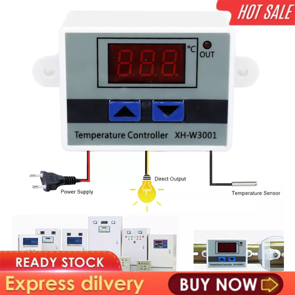 Temperature Controller Incubator AC DC12/24V/220V XH-W3001 Digital ...