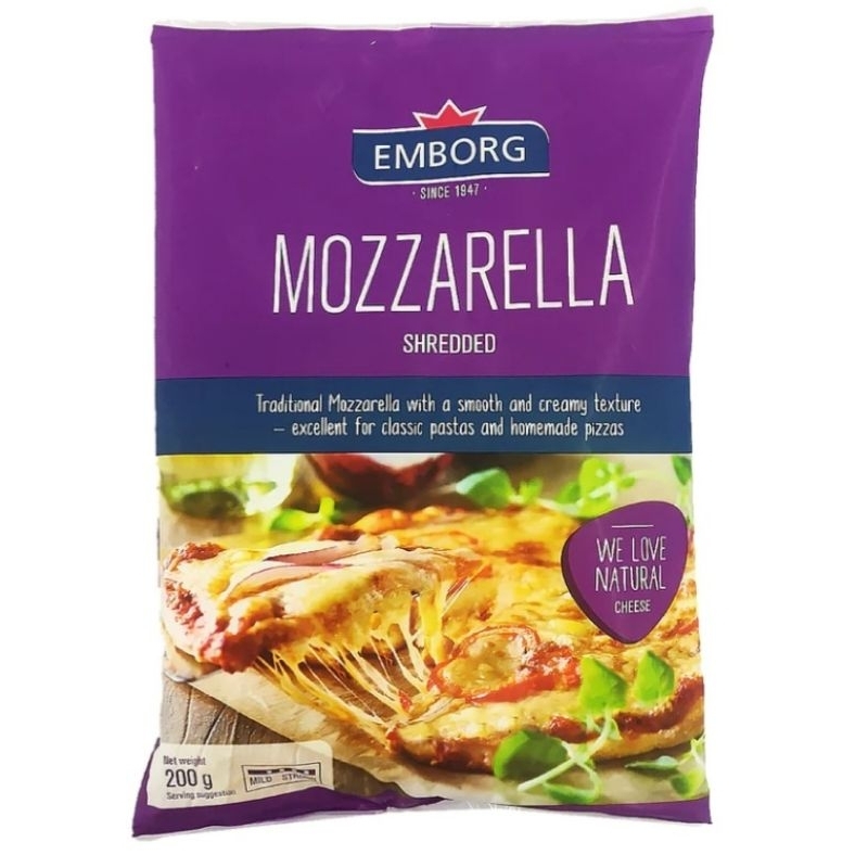 Emborg Shredded Mozzarella 200g | Shopee Philippines