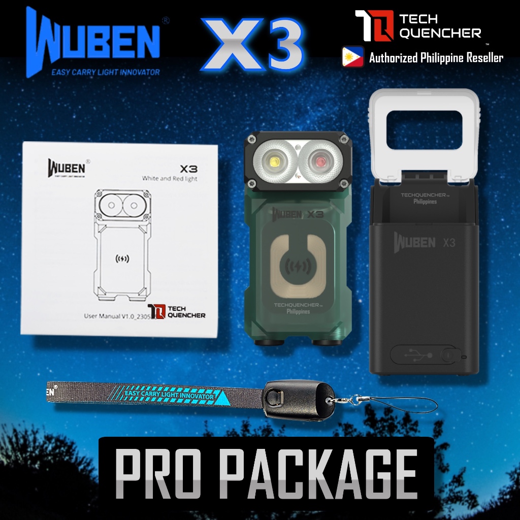 Wuben X3 Flashlight - 700 Lumens -Rotating Head - Wireless Charging ...