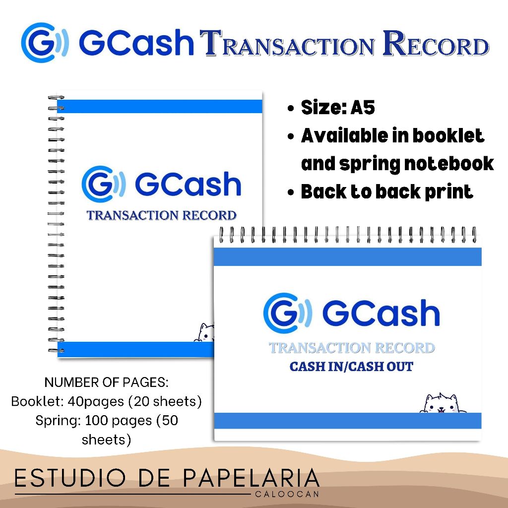 A5 Blue Transaction Notebook | Shopee Philippines