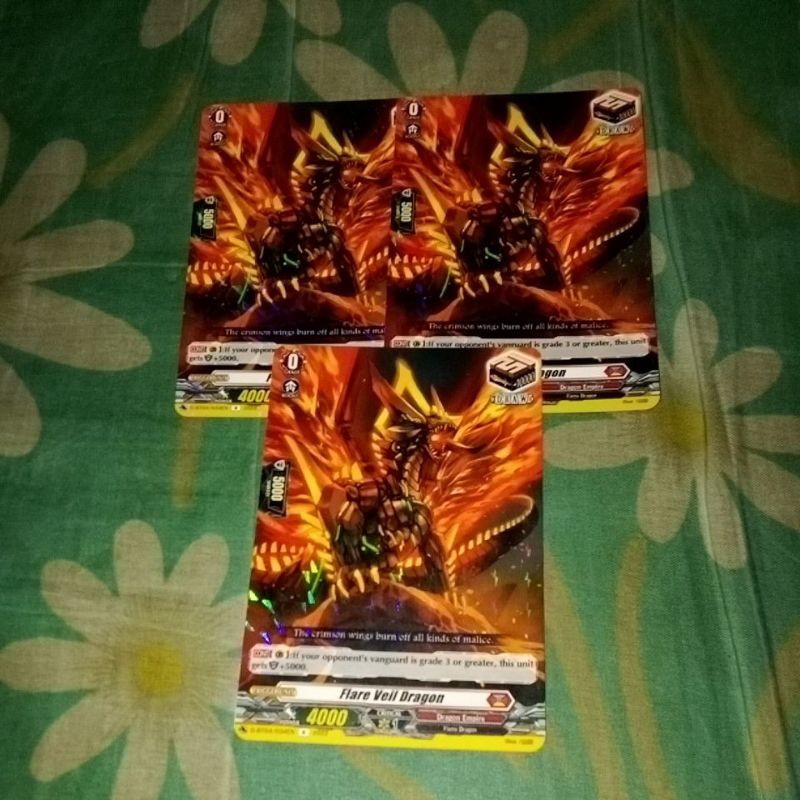 SET OF 4 DBT04 R Flare Veil Dragon Cardfight Vanguard Overdress ...