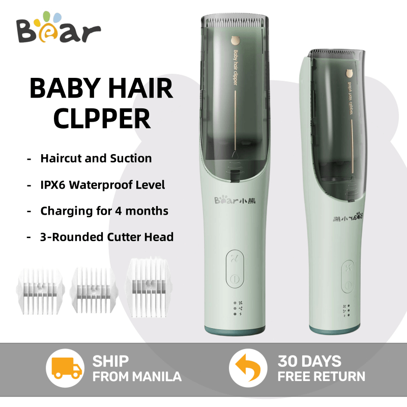 Bear Hair Clipper Vacuum Trimmer Mute Razor Rechargeable Shaver Hair ...