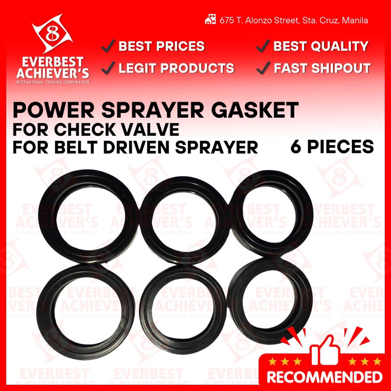 Power Sprayer Gasket for Check Valve for Belt Driven Sprayer 6pcs ...