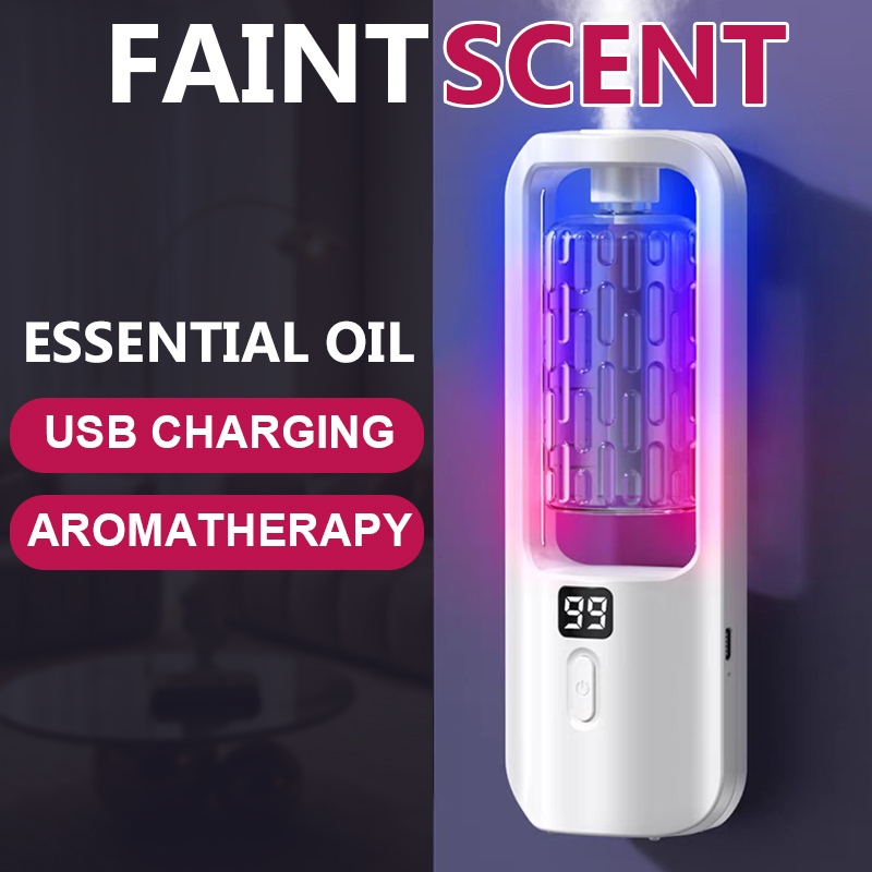 Aroma Diffuser Digital display Rechargeable Fragrance Machine Automatic ...