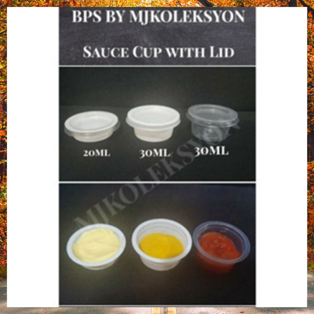 50pcs Condiments Sauce Cup with Lid 20ml and 30ml | Shopee Philippines
