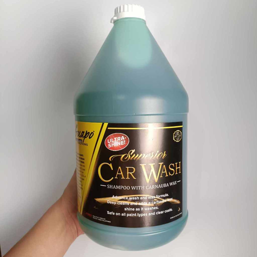 GUAPO CAR CARE SOLUTIONS SHAMPOO WITH CARNAUBA WAX 1 GALLON/ 3.79 LITER ...