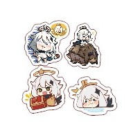 4pc/order Genshin Impact Paimon Set B Emoji Waterproof Sticker Matte ...