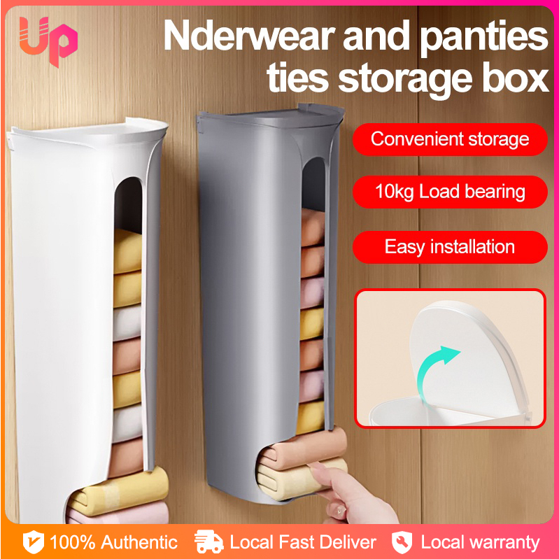 Wall Mounted Storage Box Underwear/Sock Organizer Trash Bag Dispenser ...
