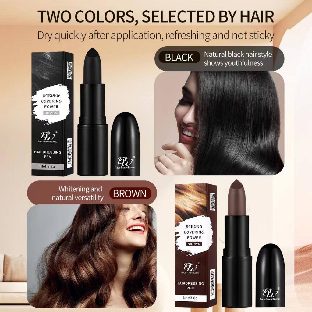 DW Hair Color Pen Hair Dressing Covering White Hair Temporary Hair Dye ...