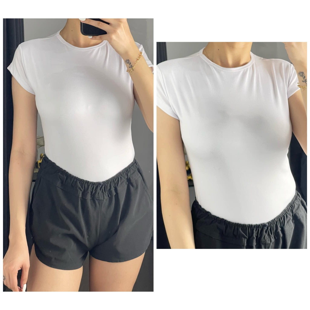 BASIC FULL LENGTH BODY HUGGING TOP (DOUBLE LINING) | Shopee Philippines
