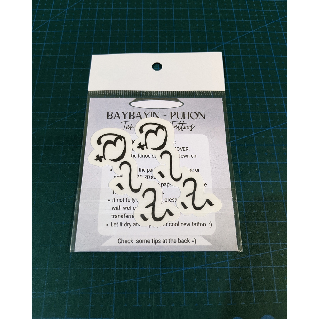 Baybayin Temporary Tattoo Stickers Waterproof (2 PCS) by Tintak Tattoo ...