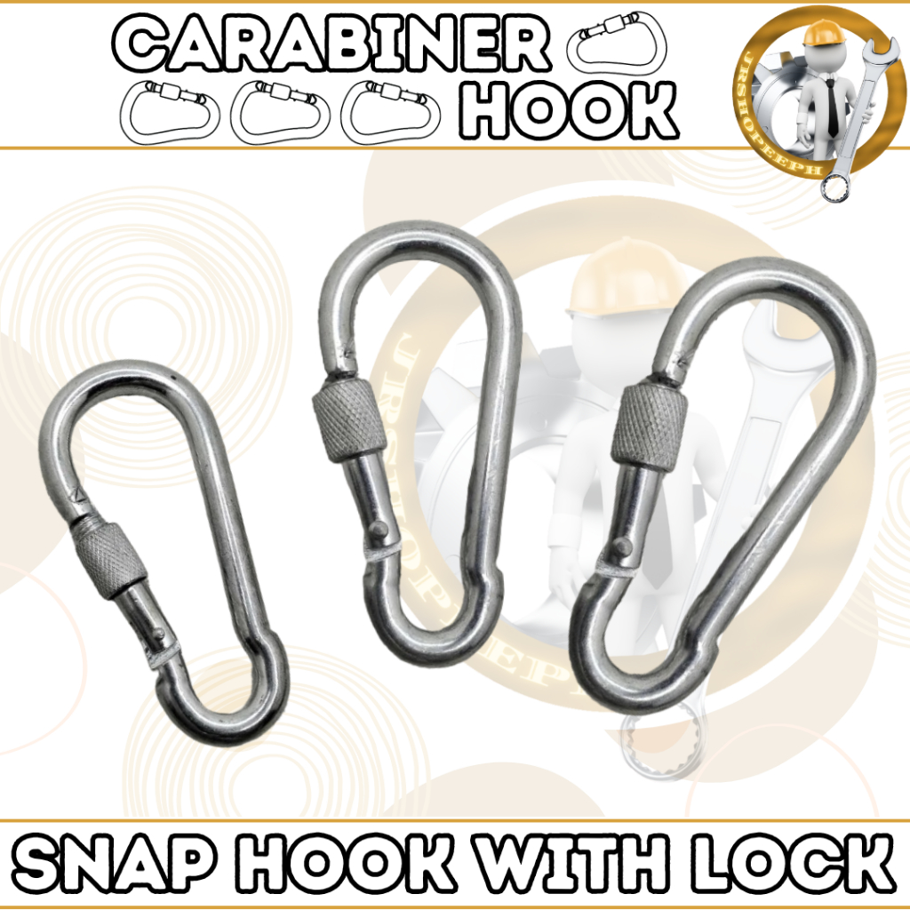 Jrshopeeph Carabiners Hook with Variation Stainless Steel Snap Hook ...