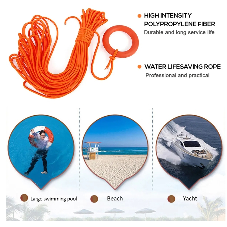 30m-50m Surface Rescue Floating rope Reflector Rescue Rope Safety ...