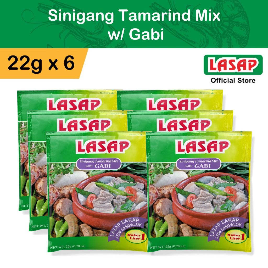 Lasap Sinigang Mix with Gabi 22g x 6 | Shopee Philippines