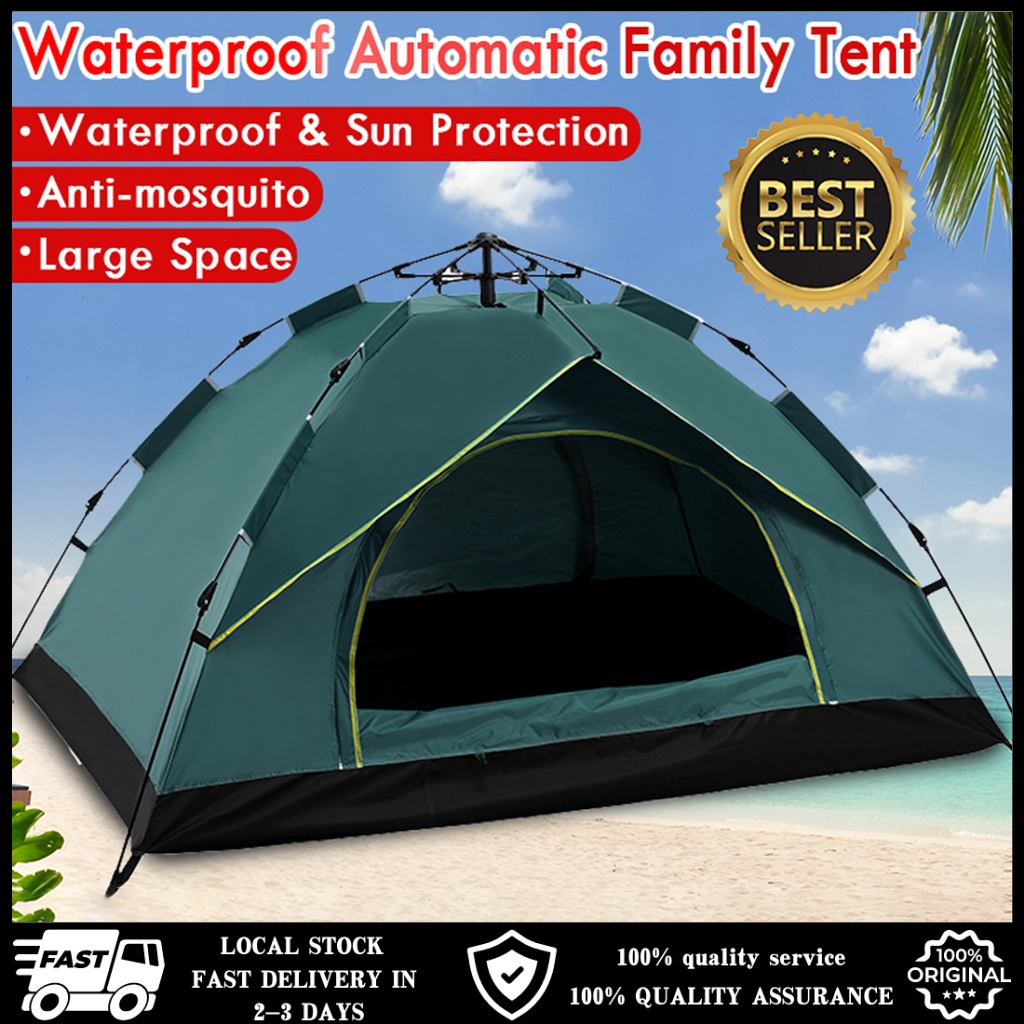 Tent 4-6 Person Large Camping Tent Easy Assembly Family Tents UV Resist ...