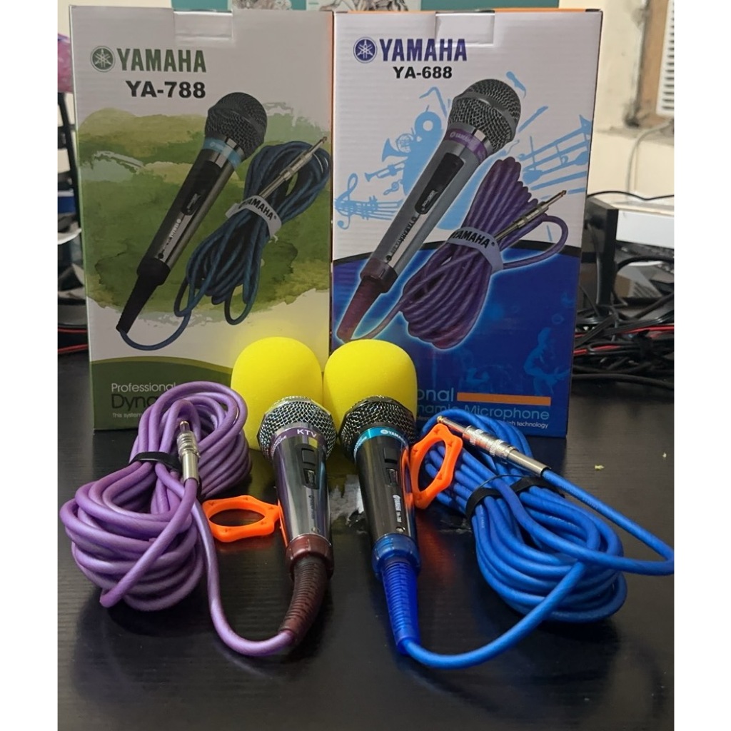 YAMAHA YA-688/YA-788 Wired Legendary Vocal Dynamic Microphone For KTV Karaoke | Shopee Philippines