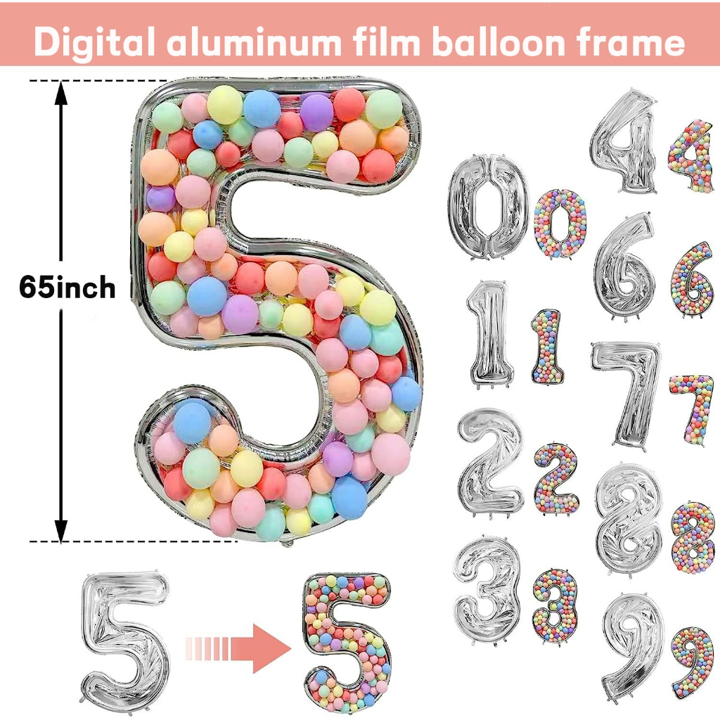 65 Inch Digital Balloon Frame Aluminum Film Digital Balloons DIY ...