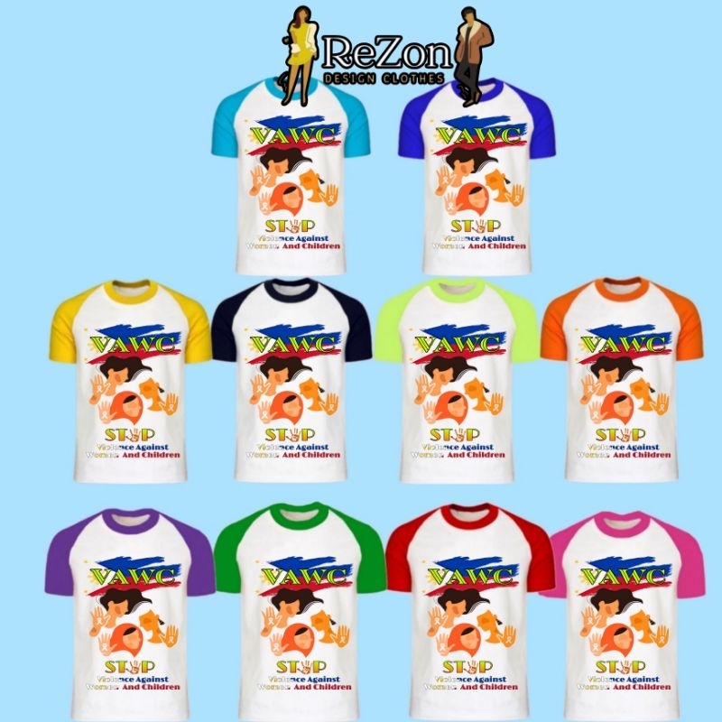 VAWC (Stop Violence Against Women and Children) Raglan Sublimated ...