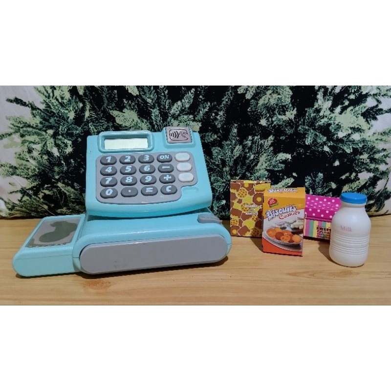 Pretend Cashier Set with Groceries and Play Money | Shopee Philippines
