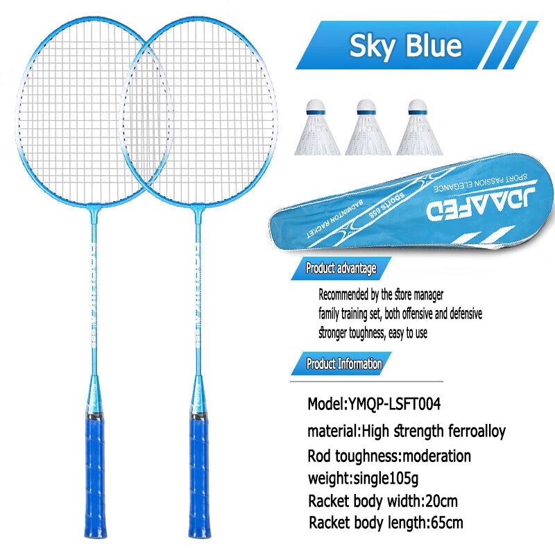 Badminton Racket Set 2pcs Double Racket with Free Shuttlecock for ...